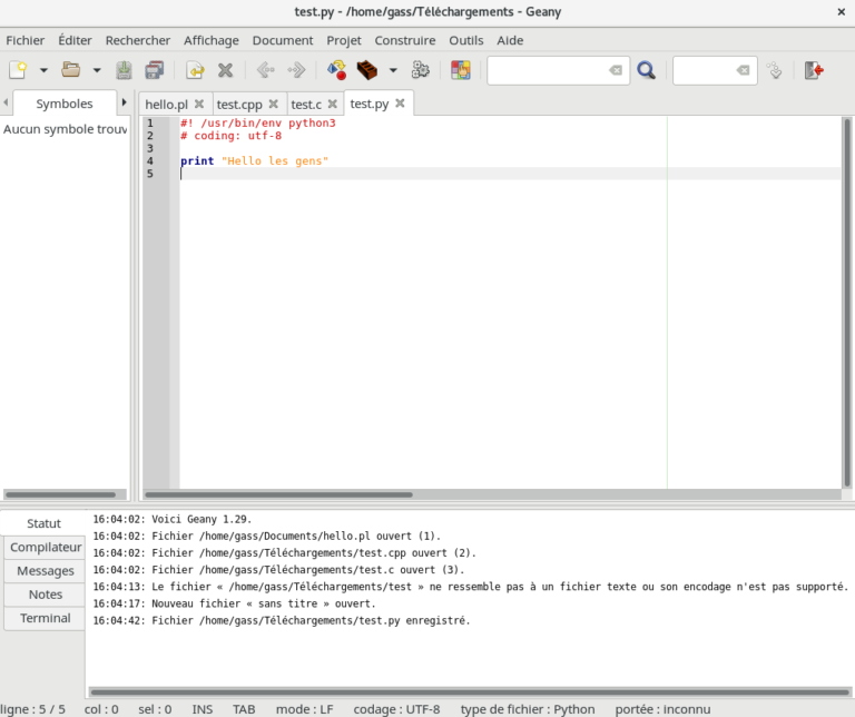 Geany , un IDE qui vous veut du bien – tutox.fr